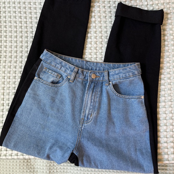 SHEIN | Jeans | Hp Black Denim Color Block Jeans | Poshmark